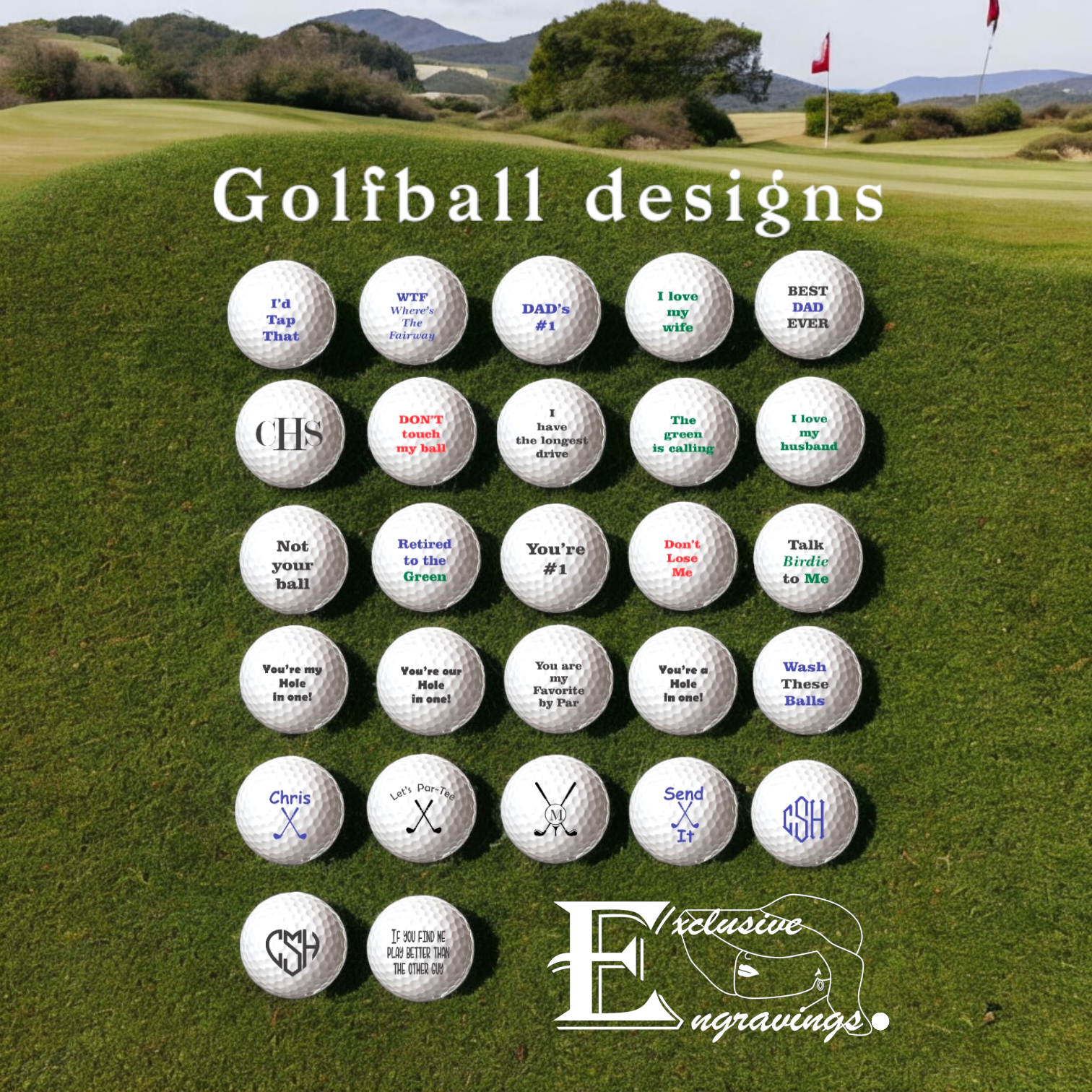 Custom GolfBall – Exclusive Engravings, LLC